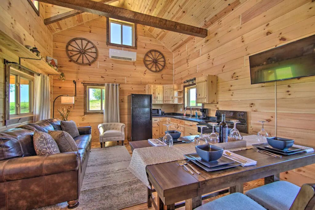 Must See Amazing, Peaceful Log Cabin On 35-Acre Farm