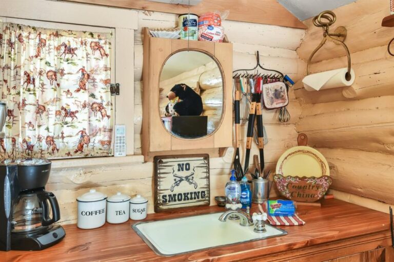Peek Inside This Rustic Log Cabin With Forest View